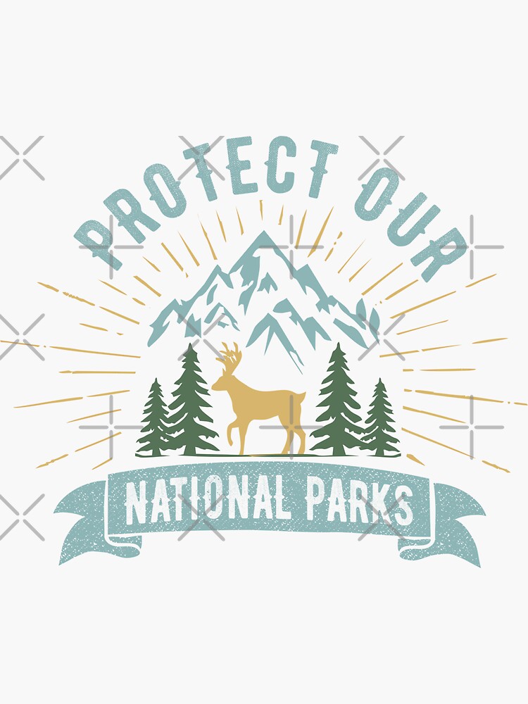 "Protect Our National Parks" Sticker for Sale by alenaz | Redbubble