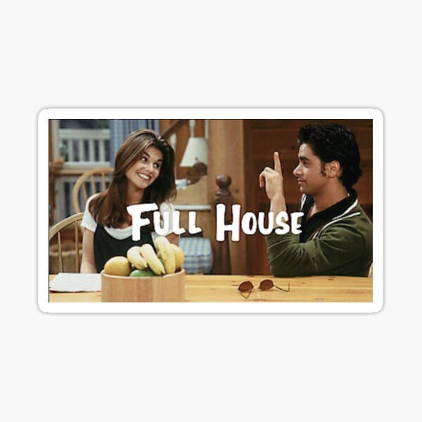 "full house" Sticker for Sale by mitzifielder | Redbubble