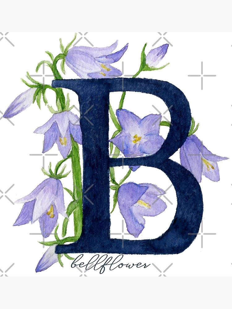 "B is for Bellflower - The Floral Alphabet Series" Art Print by ...