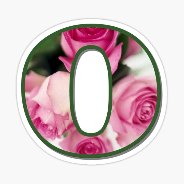 "Letter O Rose Monogram" Sticker for Sale by gretzky | Redbubble