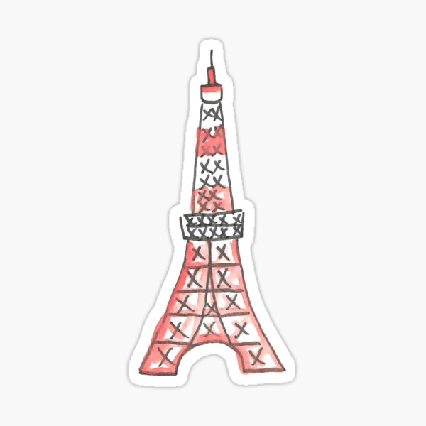 "Tokyo Tower" Sticker for Sale by buhloop | Redbubble