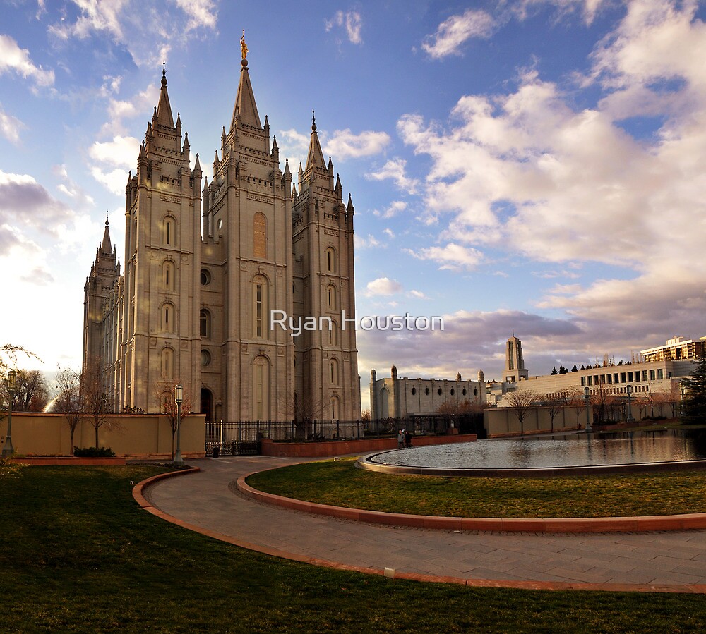 "Salt Lake Temple - Reflecting Pool" by Ryan Houston | Redbubble