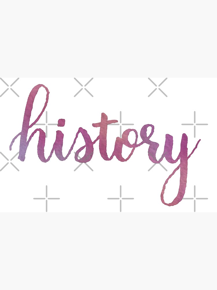 "History Watercolor Calligraphy Label " Art Print for Sale by the-bangs ...
