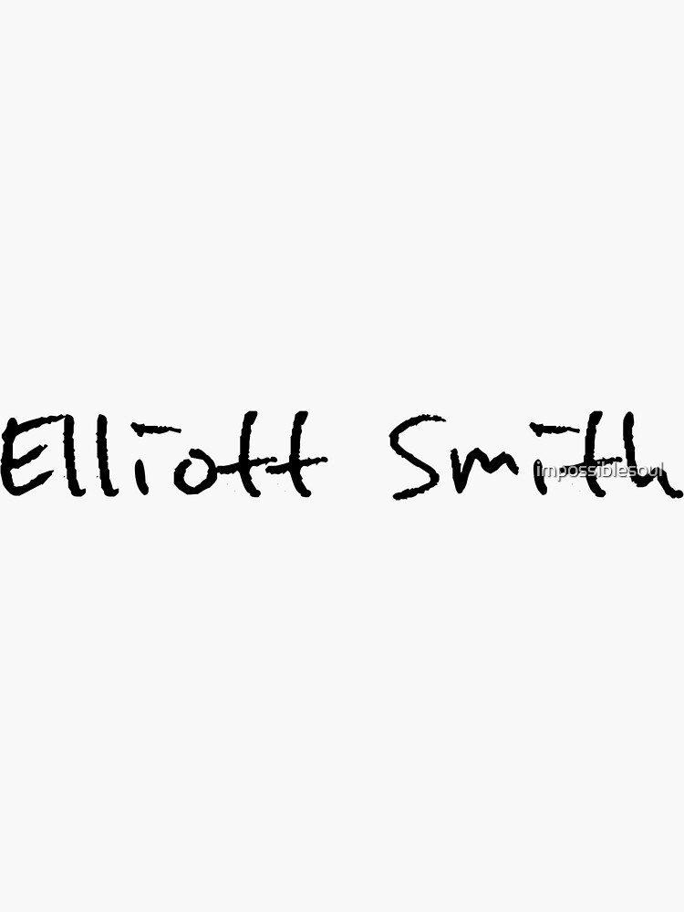 "Elliott Smith" Sticker for Sale by impossiblesoul | Redbubble