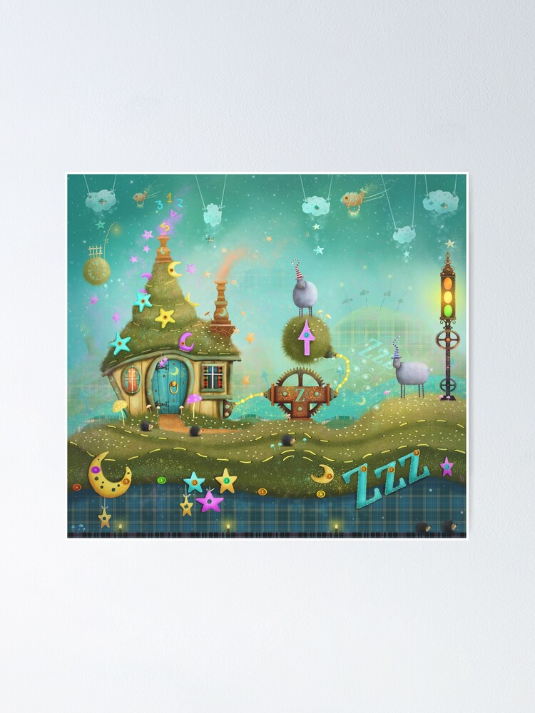 "Counting Sheep "The Land of Nod"" Poster for Sale by JGilronan | Redbubble