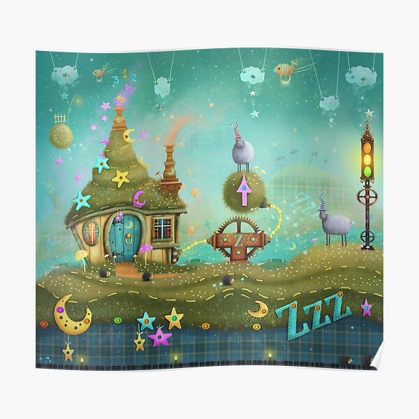 "Counting Sheep "The Land of Nod"" Poster for Sale by JGilronan | Redbubble