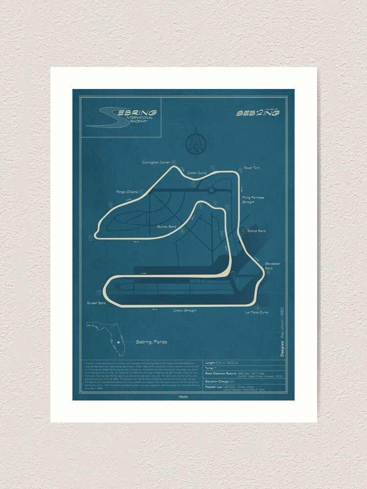 "Sebring International Raceway" Art Print for Sale by peterdials ...