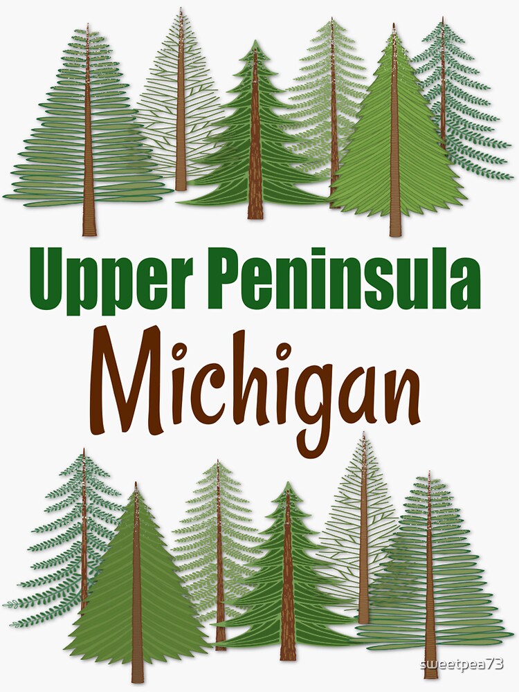 "Michigan Upper Peninsula Logo" Sticker for Sale by sweetpea73 | Redbubble