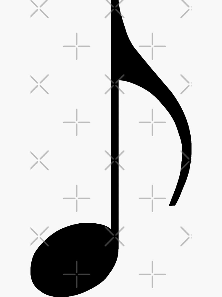"Eighth Note" Sticker for Sale by lets-see | Redbubble