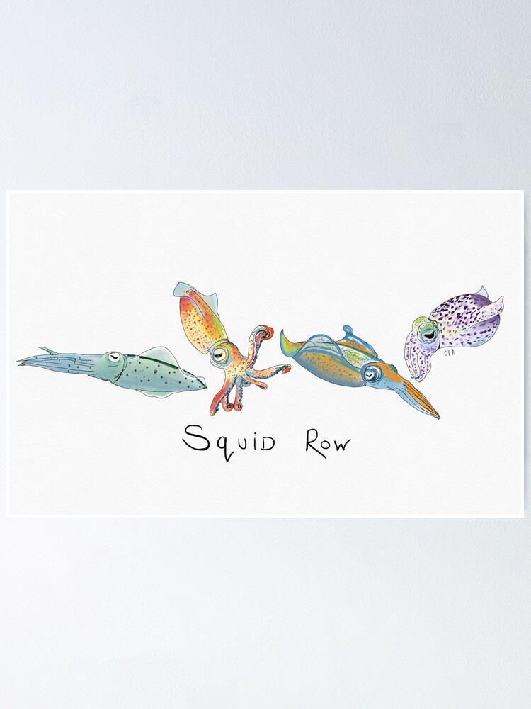 "Squid Row" Poster for Sale by BaggageClam | Redbubble