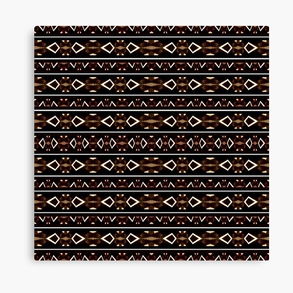 "Tribal Dark Aztec Pattern" Canvas Print for Sale by DFLCreative ...