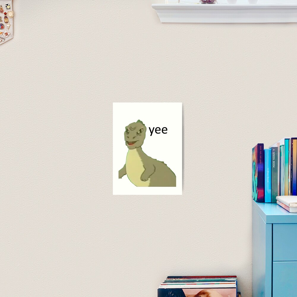 "Yee [dinosaur maym :^)] (version 1, video quality, black text)" Art ...