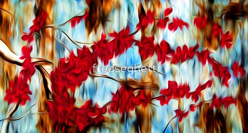 "Abstract Cherry Tree" by Fred Seghetti | Redbubble