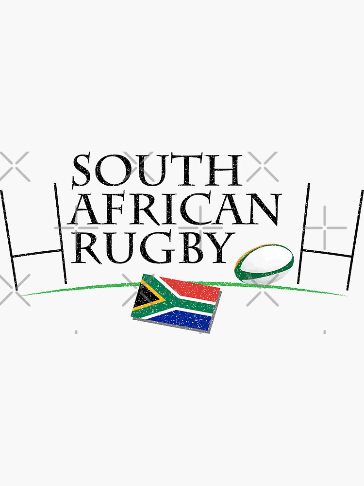 " South African Rugby And South Africa Flag" Sticker for Sale by d247 ...