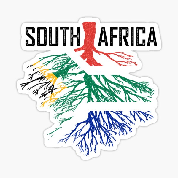" South Africa Roots South African Flag Gift" Sticker for Sale by d247 ...