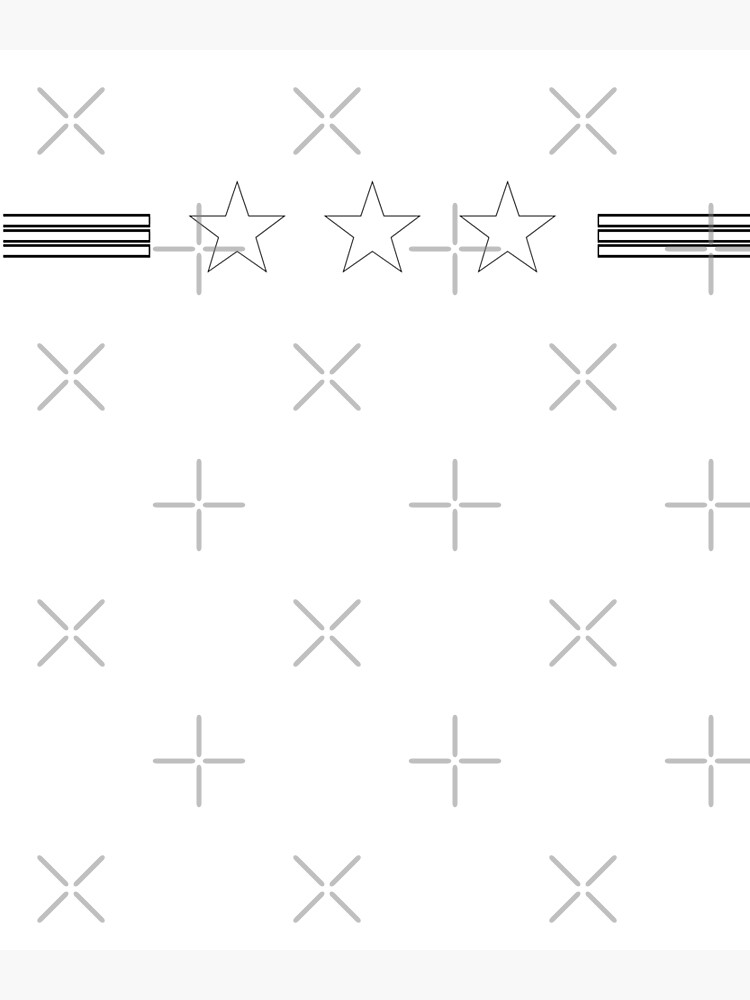 Lámina fotográfica «Diseño de línea recta con tres estrellas.» de ...