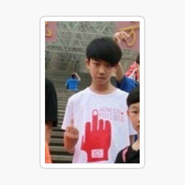 "Thughao (Minghao/The8) Middle Finger" Sticker for Sale by baekmin ...