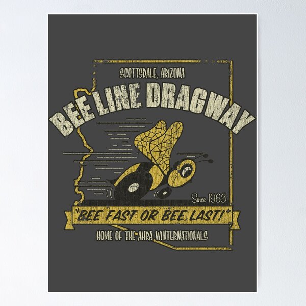 "Bee Line Dragway Vintage Arizona Drag Racing" Poster for Sale by ...