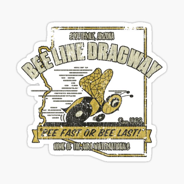 "Bee Line Dragway Vintage Arizona Drag Racing" Sticker for Sale by ...