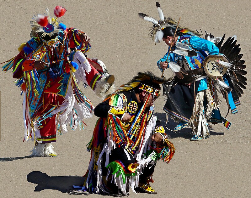 "Collage of PowWow dancers" by Linda Sparks | Redbubble