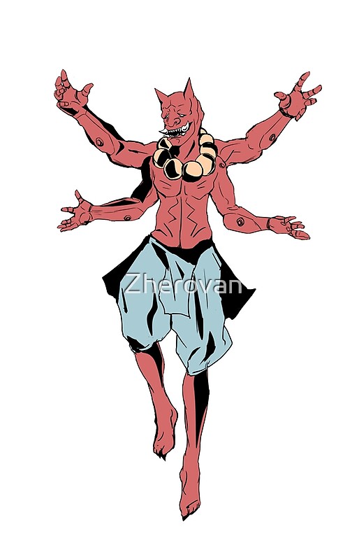 "Oni Asura 4 Arms" by Zherovan | Redbubble