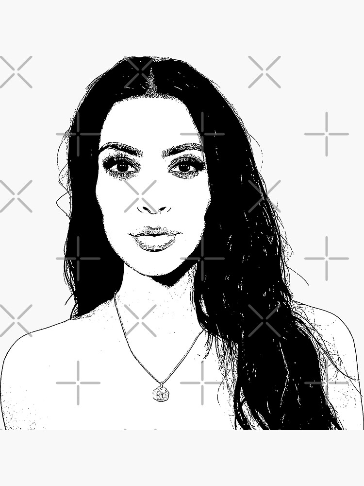 "Kim Kardashian" Sticker for Sale by ValentinaHramov | Redbubble