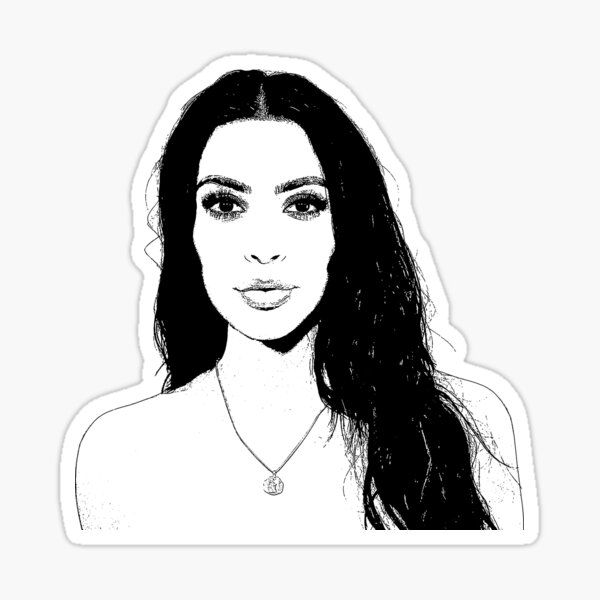 "Kim Kardashian" Sticker for Sale by ValentinaHramov | Redbubble