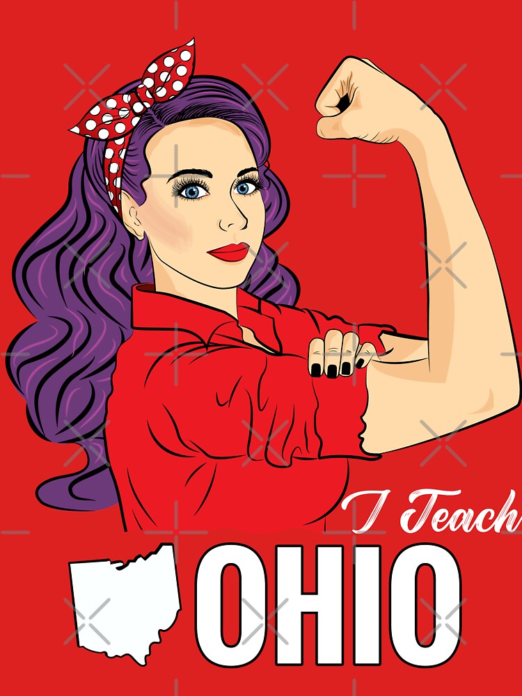"Ohio State Teacher Red For Ed Redfored I Teach Ohio" Essential T-Shirt ...