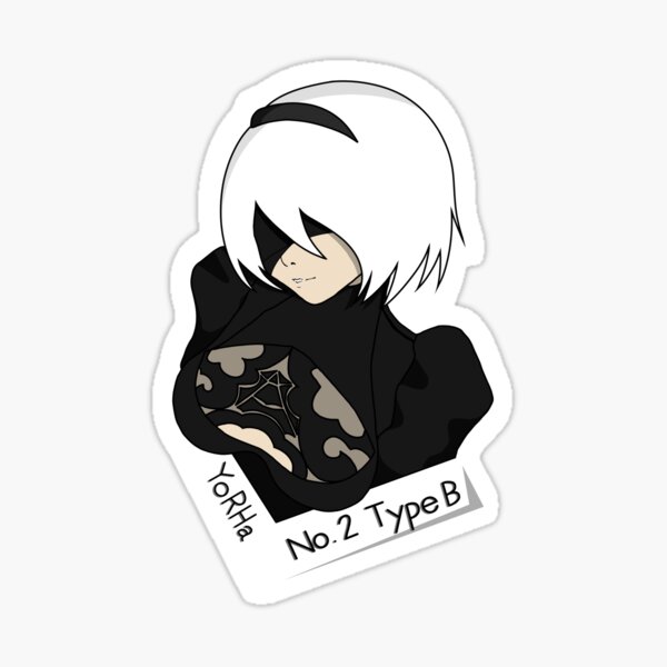 "Yorha No. 2 Type B" Sticker for Sale by Three-dots | Redbubble