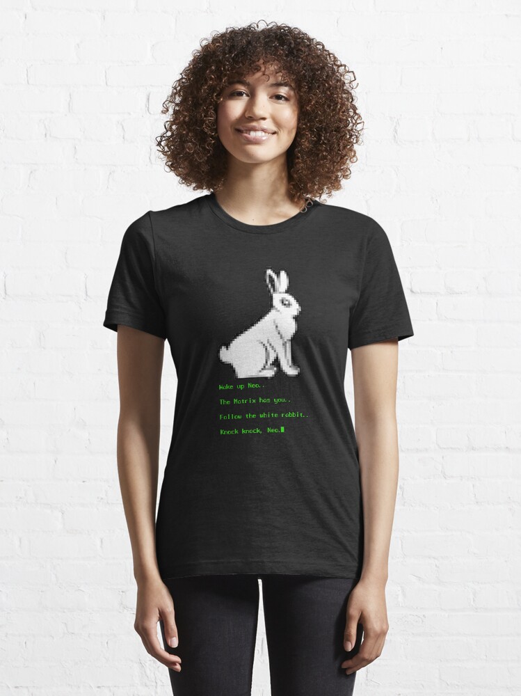 "Wake up Neo, Follow the White Rabbit" T-shirt for Sale by McPod ...