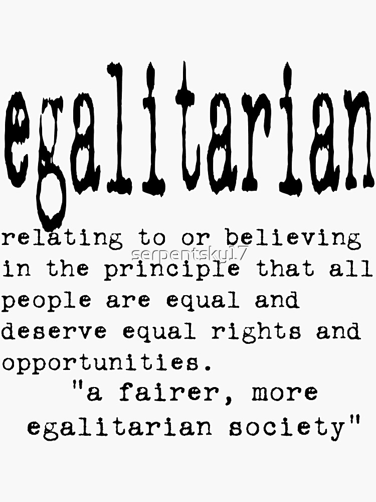 "Egalitarian Definition" Sticker for Sale by serpentsky17 | Redbubble