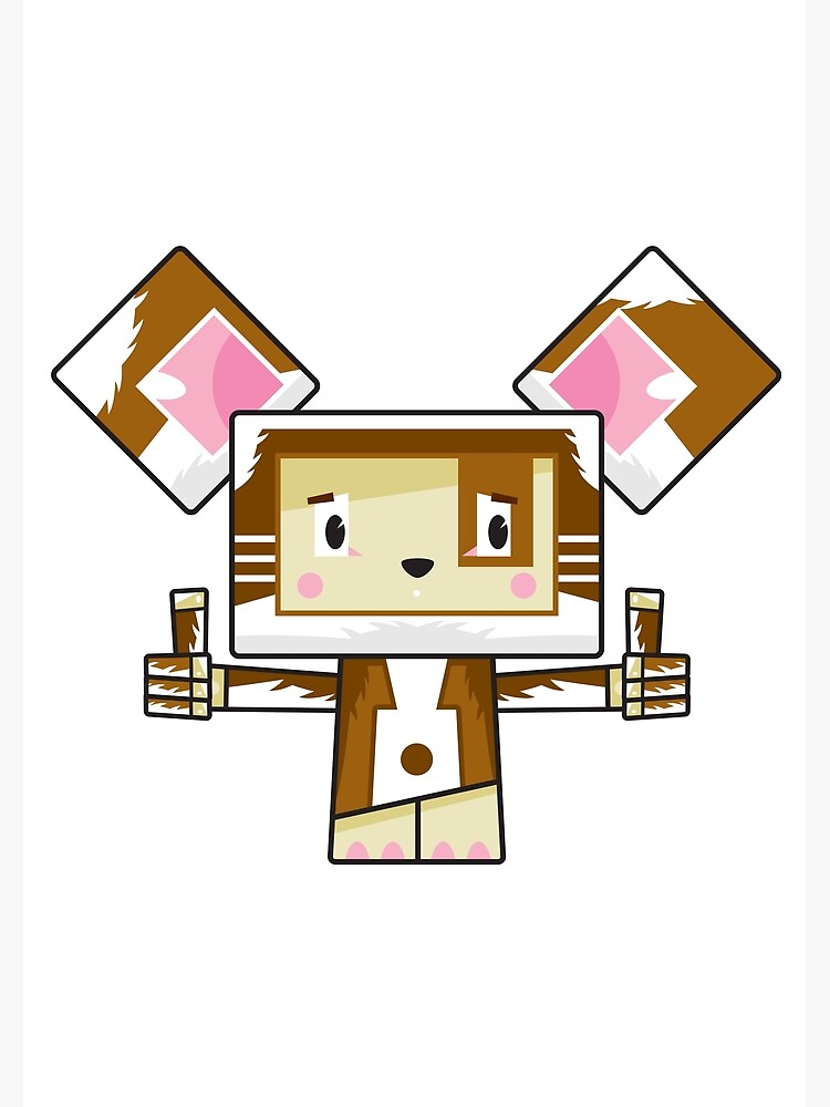 "Cute Cartoon Block Dog Character" Poster for Sale by MurphyCreative ...