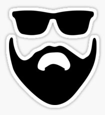 Beard Silhouette Stickers | Redbubble