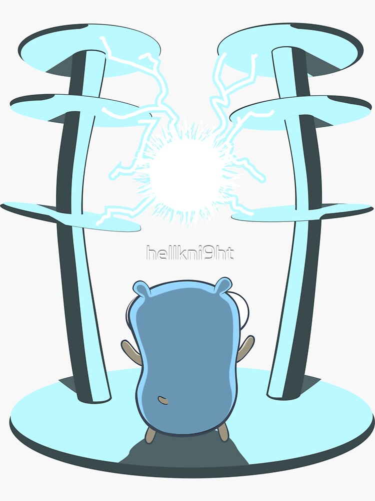 "The Golang Mascot: Flash (Black)" Sticker for Sale by hellkni9ht ...