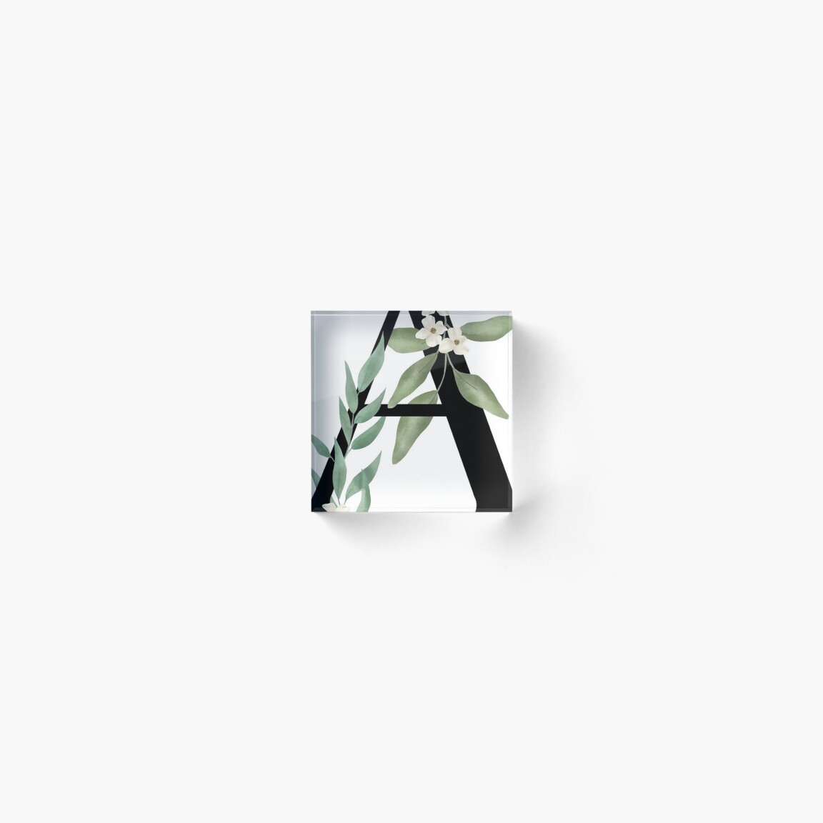 "Botanical letter A" Acrylic Block for Sale by EllilaDesigns | Redbubble