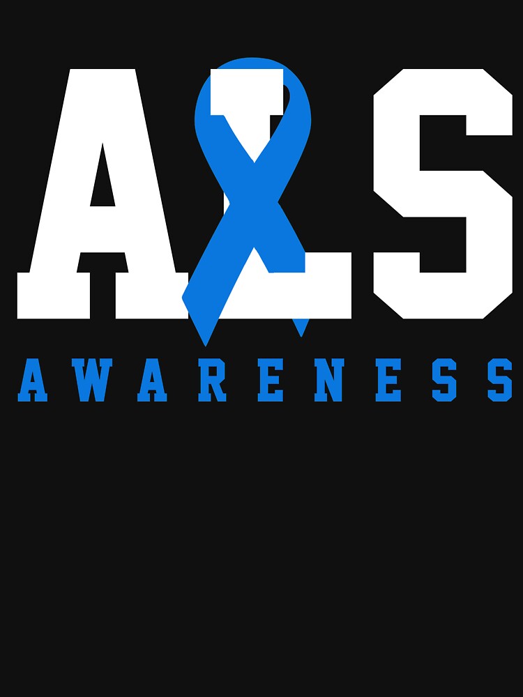 "ALS Blue Ribbon ALS Awareness " T-shirt for Sale by 4tomic | Redbubble ...