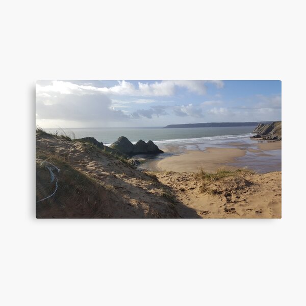 Three Cliffs Bay Canvas Prints | Redbubble