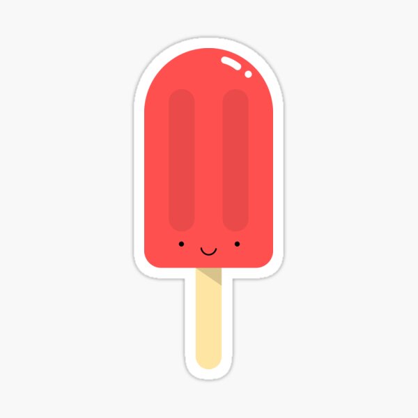 "Cute Red Ice Pop" Sticker by designminds | Redbubble
