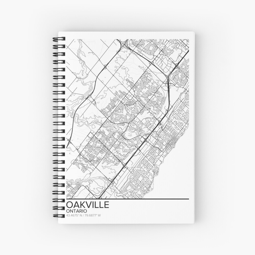 "Oakville map poster print wall art, Ontario gift printable, Home and ...