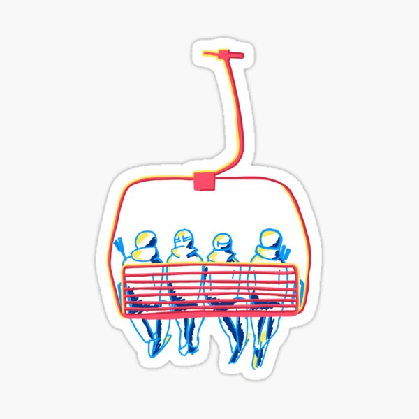 "Ski Lift" Sticker for Sale by esmith2019 | Redbubble