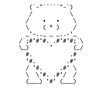 "ASCII Bear & Heart" Poster for Sale by TinyStarCluster | Redbubble
