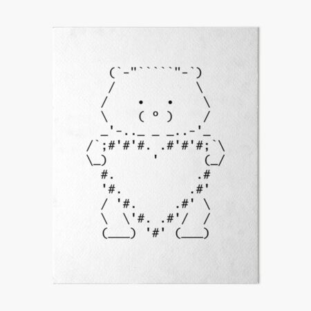 "ASCII Bear & Heart" Art Board Print for Sale by TinyStarCluster ...