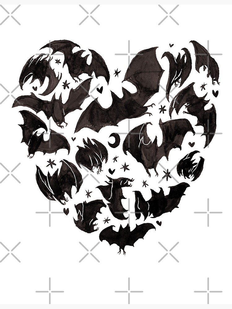 "Bat Heart" Poster for Sale by Foss | Redbubble