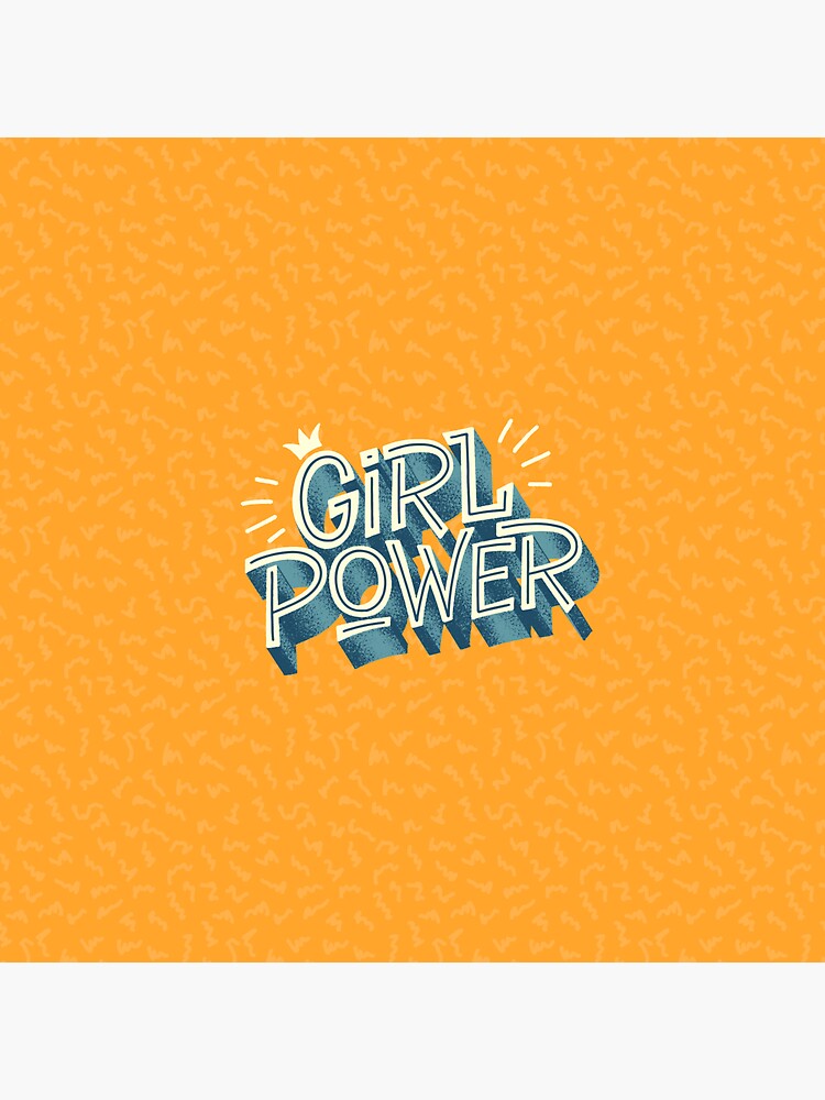 "Girl Power Orange Lettering" Sticker for Sale by blindvibes | Redbubble