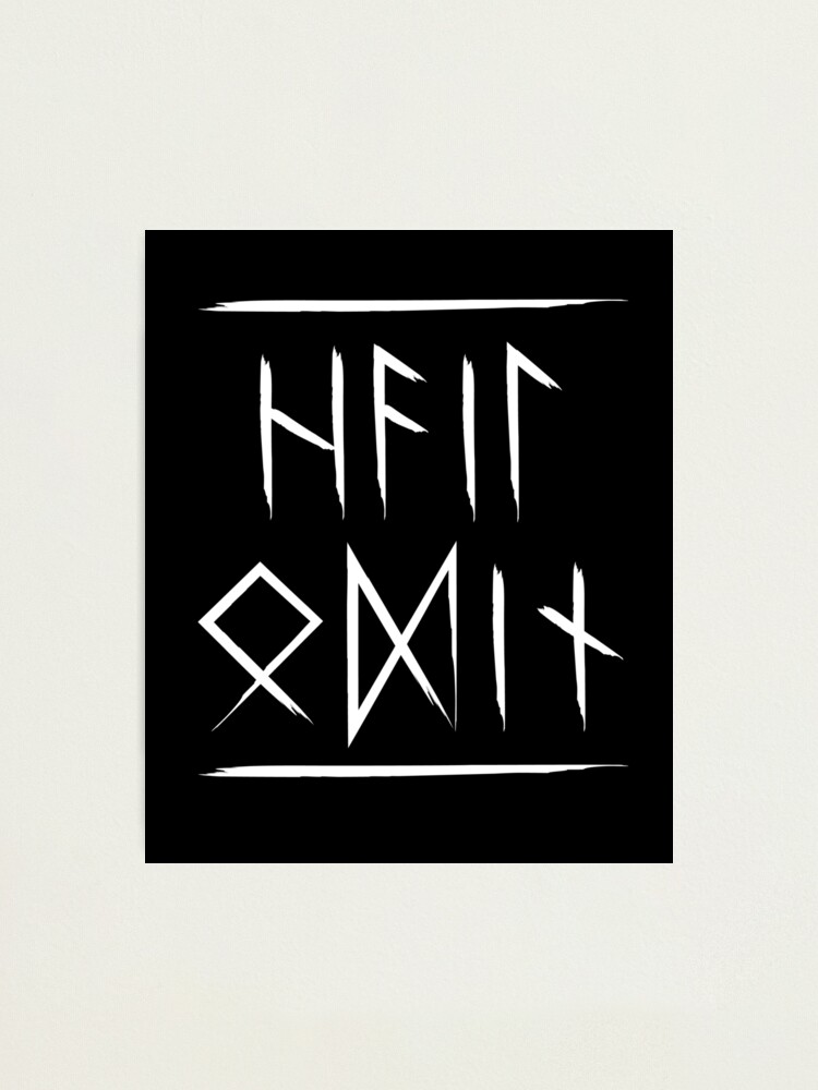 "Hail Odin Pagan Norse Runes Futhark" Photographic Print by ...