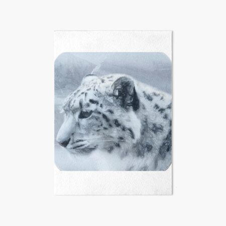 "Snow Leopard Line Drawing" Art Board Print for Sale by gehri1tm ...