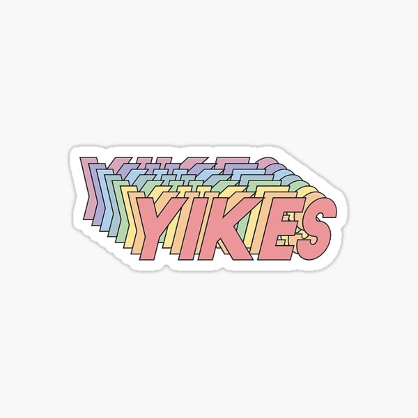 "rainbow yikes sticker" Sticker by jennavalentin | Redbubble