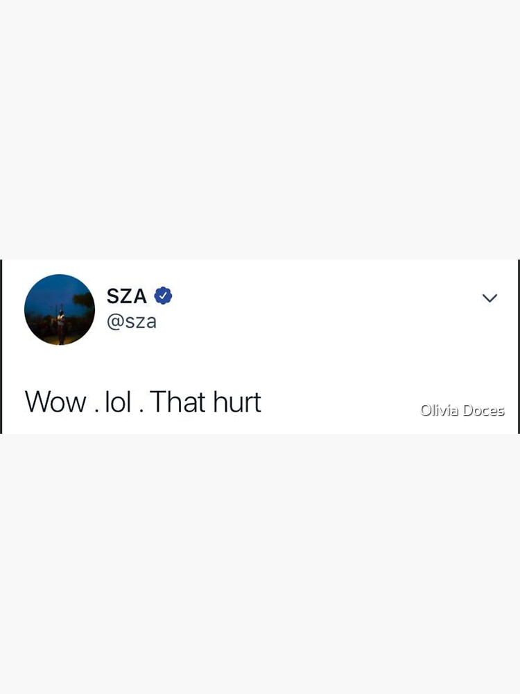 "SZA Tweet - reaction pic " Sticker for Sale by doces19 | Redbubble