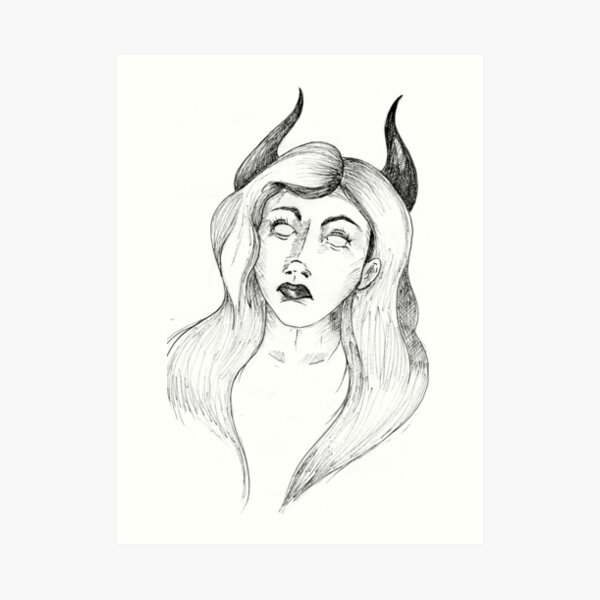 "Devil woman" Art Print by mwaskedemos | Redbubble