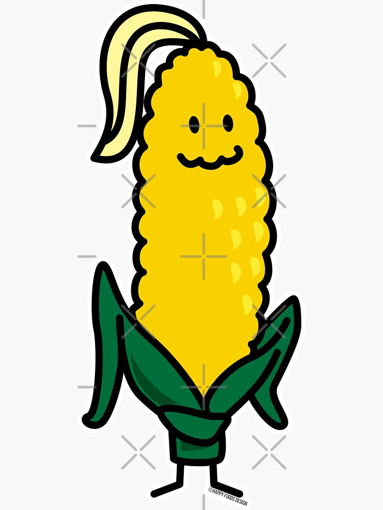 "Happy Ear Corn on the Cob" Sticker by BereniceLimon | Redbubble
